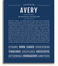 Avery Personalized Name Meaning Art Prints – Name Stories
