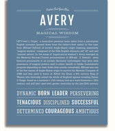 Avery (male) | Name Art Print – Name Stories