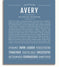 Avery (male) | Name Art Print – Name Stories