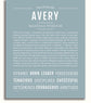 Avery Personalized Name Meaning Art Prints – Name Stories