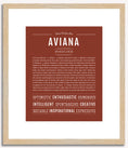 Aviana | Name Art Print – Name Stories