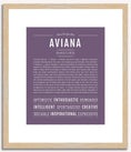 Aviana | Name Art Print – Name Stories