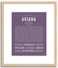 Aviana | Name Art Print – Name Stories