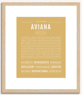 Aviana | Name Art Print – Name Stories