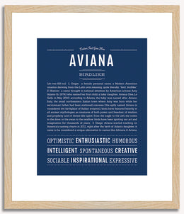 Aviana | Name Art Print – Name Stories