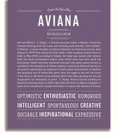 Aviana | Name Art Print – Name Stories
