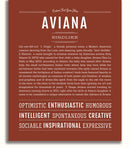 Aviana | Name Art Print – Name Stories
