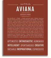Aviana | Name Art Print – Name Stories