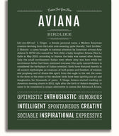 Aviana | Name Art Print – Name Stories