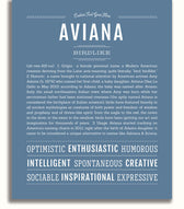 Aviana | Name Art Print – Name Stories