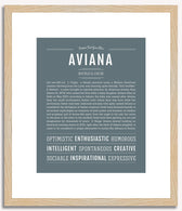 Aviana | Name Art Print – Name Stories