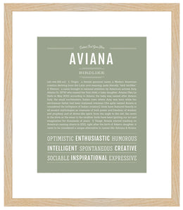 Aviana | Name Art Print – Name Stories