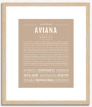 Aviana | Name Art Print – Name Stories