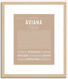 Aviana | Name Art Print – Name Stories