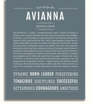 Avianna | Name Art Print – Name Stories