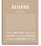 Avianna | Name Art Print – Name Stories