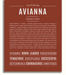Avianna | Name Art Print – Name Stories
