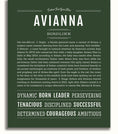 Avianna | Name Art Print – Name Stories