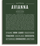 Avianna | Name Art Print – Name Stories