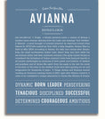 Avianna | Name Art Print – Name Stories