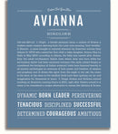 Avianna | Name Art Print – Name Stories