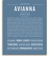 Avianna | Name Art Print – Name Stories