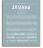 Avianna | Name Art Print – Name Stories
