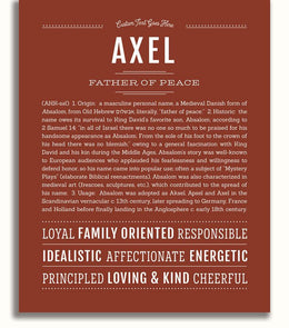 Axel | Name Art Print – Name Stories