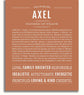 Axel Personalized Name Meaning Art Prints – Name Stories