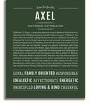 Axel Personalized Name Meaning Art Prints – Name Stories