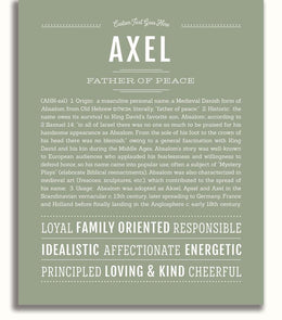 Axel | Name Art Print – Name Stories