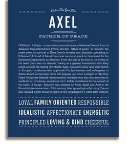 Axel | Name Art Print – Name Stories