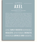 Axel Personalized Name Meaning Art Prints – Name Stories
