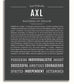 Axl | Name Art Print – Name Stories