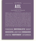 Axl | Name Art Print – Name Stories