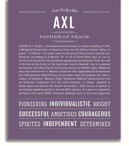Axl | Name Art Print – Name Stories