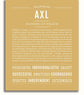 Axl | Name Art Print – Name Stories