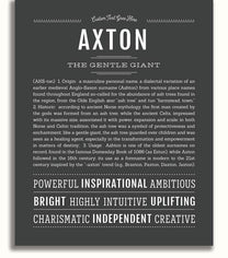 Axton | Name Art Print – Name Stories