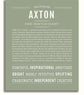 Axton Personalized Name Meaning Art Prints – Name Stories