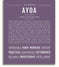 Ayda Personalized Name Meaning Art Prints – Name Stories
