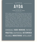Ayda | Name Art Print – Name Stories