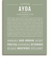 Ayda | Name Art Print – Name Stories
