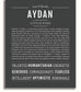 Aydan Personalized Name Meaning Art Prints – Name Stories