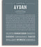 Aydan Personalized Name Meaning Art Prints – Name Stories