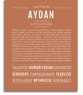 Aydan | Name Art Print – Name Stories
