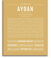Aydan | Name Art Print – Name Stories