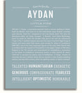 Aydan | Name Art Print – Name Stories