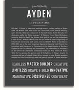 Ayden (male) | Name Art Print – Name Stories