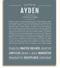 Ayden (male) | Name Art Print – Name Stories