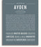Ayden (male) | Name Art Print – Name Stories